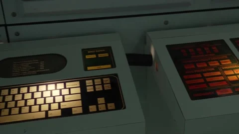panning 80s computer control panel | Stock Video | Pond5