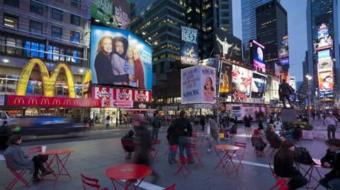 Panning time lapse of Times Square, Manh... | Stock Video | Pond5
