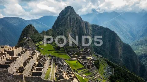 Photograph: Panorama of the ancient Inca city of Machu Picchu #100324452
