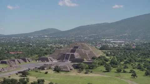 panorama of the giant mayan Moon pyramid... | Stock Video | Pond5