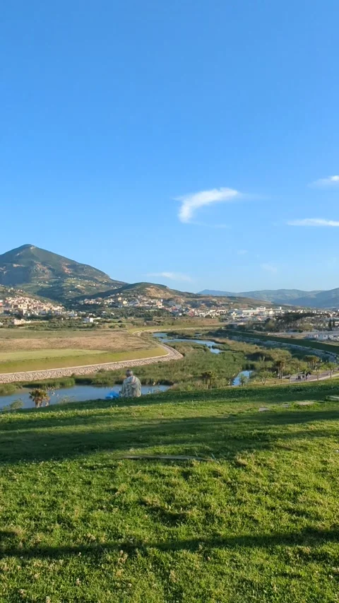 Panorama of green space in tanger region... | Stock Video | Pond5
