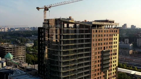 panorama of Kyiv in summer. high-rise bu... | Stock Video | Pond5