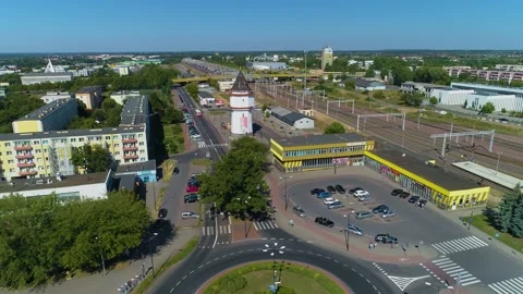 Panorama Railway Station Konin Dworzec K... | Stock Video | Pond5