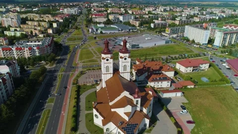 Panorama Roman Catholic Church Lomza Kos... | Stock Video | Pond5