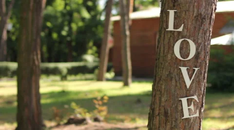 Panorama of vintage wooden inscription w... | Stock Video | Pond5