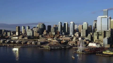 Panoramic aerial view of the Central Wat... | Stock Video | Pond5