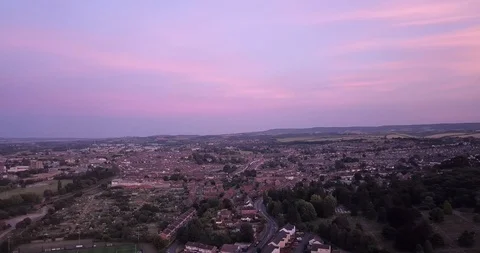 Panoramic aerial view of Exeter in Devon... | Stock Video | Pond5