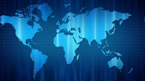 Panoramic movement of world map from rig... | Stock Video | Pond5