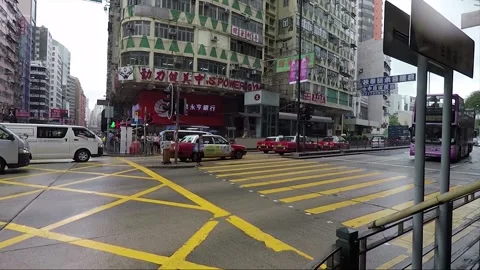 Panoramic Street View, Nathan Road Inter... | Stock Video | Pond5