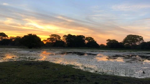 Panoramic time lapse of a river flowing ... | Stock Video | Pond5