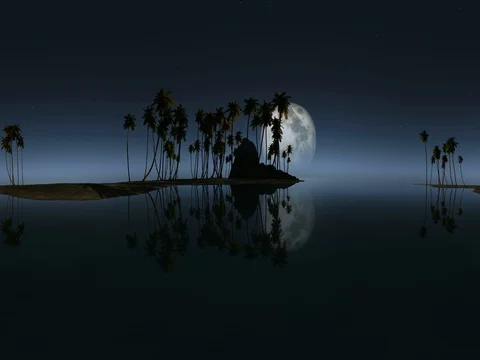 Tropical Island Night Stock Footage ~ Royalty Free Stock Videos | Pond5