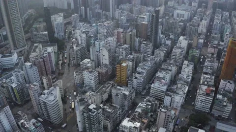 Panoramic view of colourful Man Fung bui... | Stock Video | Pond5