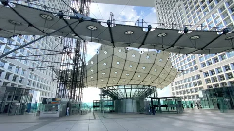 Panoramic view from the ground floor of ... | Stock Video | Pond5