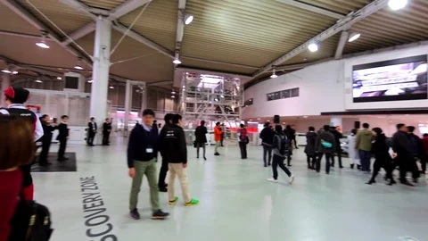 Panoramic view of interior of Toyota Meg... | Stock Video | Pond5