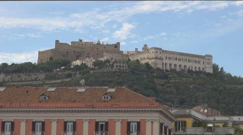 Panoramic view Naples Castle fortress pa... | Stock Video | Pond5