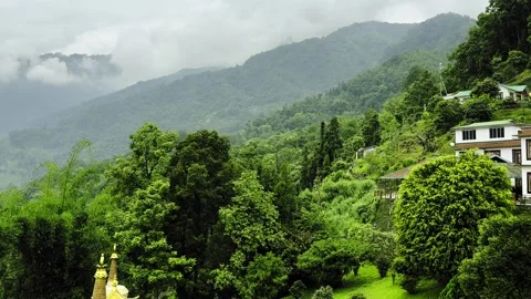 Panoramic view of Rumtek monastery Gang... | Stock Video | Pond5