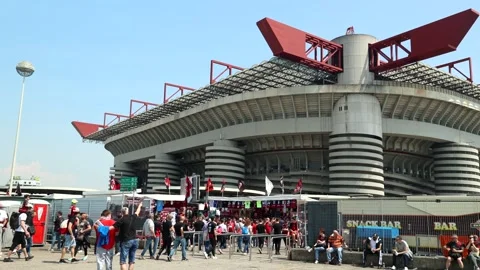 panoramic view San Siro stadium Milan It... | Stock Video | Pond5