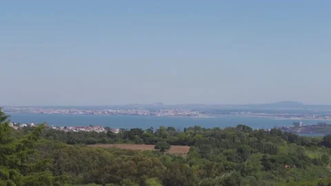 A Panoramic View of Tejo River from the ... | Stock Video | Pond5