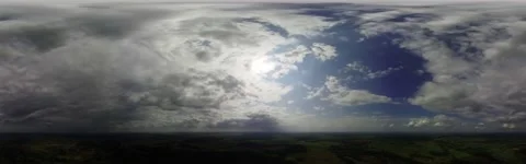 Panoramic VR sky 360 clouds 360 Degree S... | Stock Video | Pond5