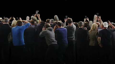 Paparazzi crowd fighting to get the best... | Stock Video | Pond5