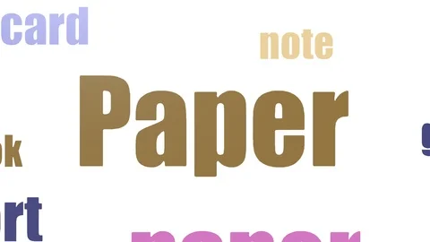 Paper Animated Word Cloud Isolated On Wh... | Stock Video | Pond5