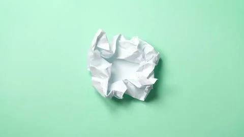 paper ball mint green | Stock Video | Pond5