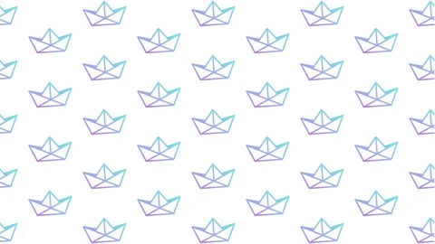 Paper Boat White Animated Loop Backgroun... | Stock Video | Pond5