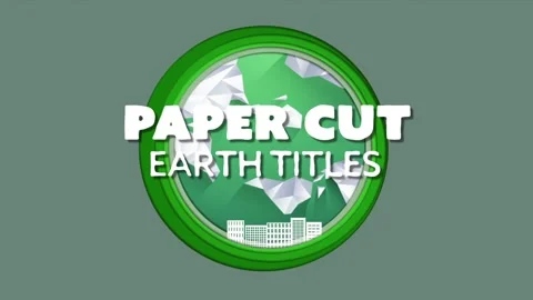 Paper Cut Earth Titles ~ After Effects Template #145090503