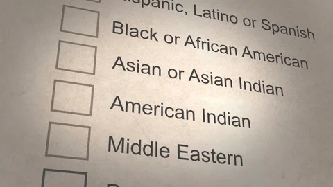 Paper ethnicity checklist on job applica... | Stock Video | Pond5