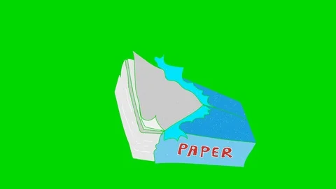 paper hand drawn green screen. floating ... | Stock Video | Pond5