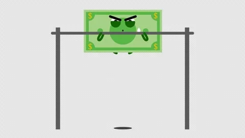 Paper Money Doing Pull-Ups Exercise, Bod... | Stock Video | Pond5