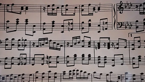 paper music note smoke background | Stock Video | Pond5