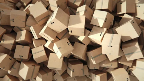 Paper parcel boxes drop falling on groun... | Stock Video | Pond5
