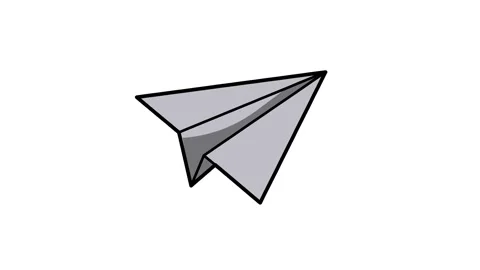 paper plane sketch and 2d animation | Stock Video | Pond5