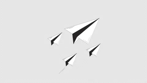 Paper planes flying in forward motion ou... | Stock Video | Pond5