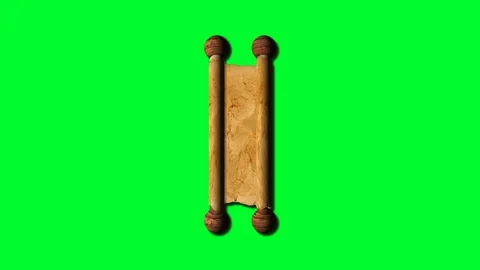 Paper Roll animation green screen. | Stock Video | Pond5