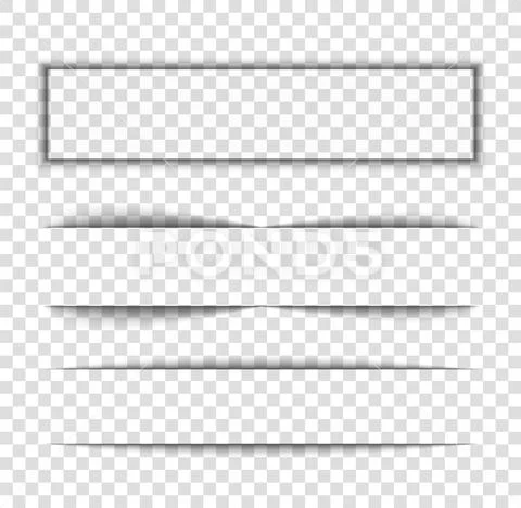 Paper sheet shadow effect. 3D line edge shape.: Graphic #132352073