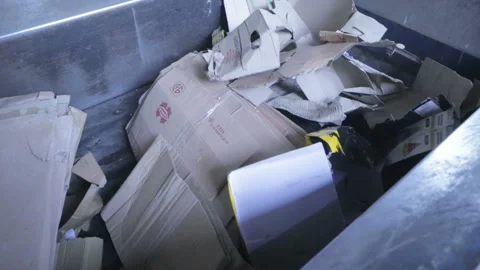 Paper on the sorting conveyor. Waste sor... | Stock Video | Pond5