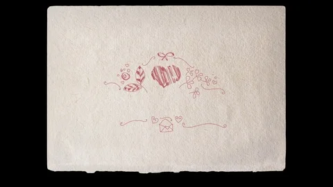 Paper Stickers With Hand-made Design On ... | Stock Video | Pond5