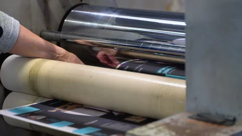 Paper submission. Printing house. Offset... | Stock Video | Pond5