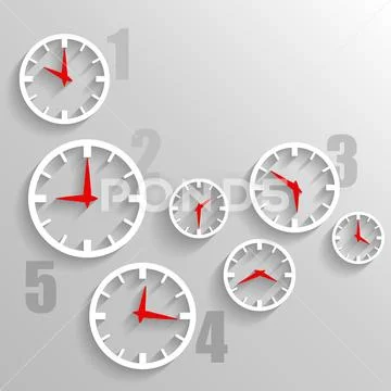 Paper Watch dials, 3d graphic technology background: Royalty Free #98572854
