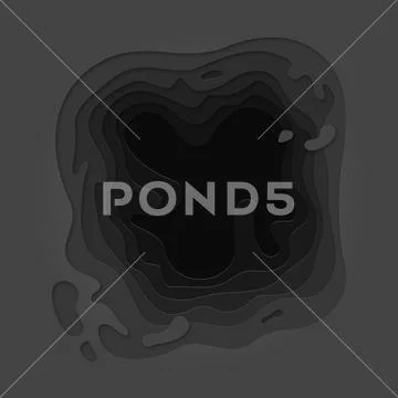 Papercut black layer paper cut pattern background: Royalty Free #93182694