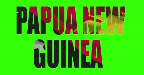 Papua New Guinea country lettering word ... | Stock Video | Pond5