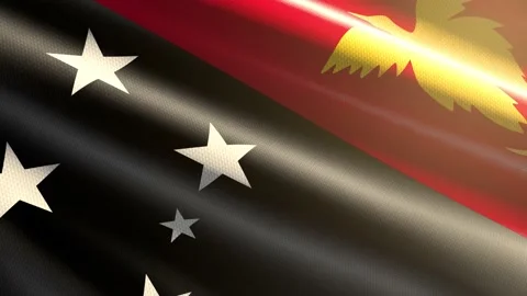 Papua New Guinea shiny flag - loop anima... | Stock Video | Pond5