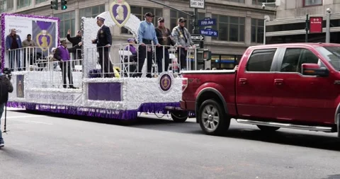 Parade Float at veterans Day Parade in M... | Stock Video | Pond5
