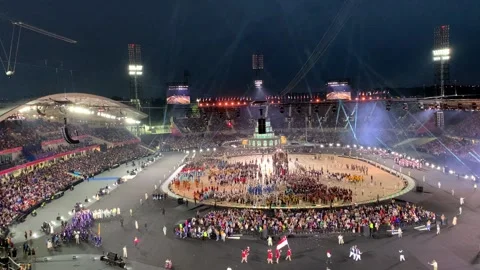 Parade of Nations - Commonwealth Games 2... | Stock Video | Pond5