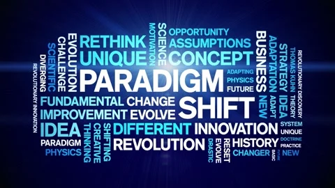 Paradigm Shift animated word cloud,anima... | Stock Video | Pond5