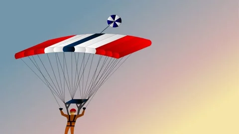Parachuting Animation Stock Videos – Royalty-Free HD & 4K Videos | Pond5