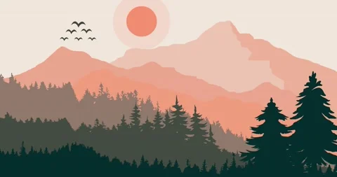 Parallax animated background of beautifu... | Stock Video | Pond5