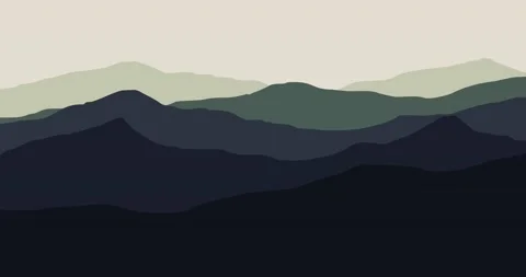 parallax animation of mountains and fore... | Stock Video | Pond5